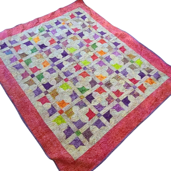 Vintage | Bedding | Handmade Patchwork Quilt Vintage Country Farmhouse ...